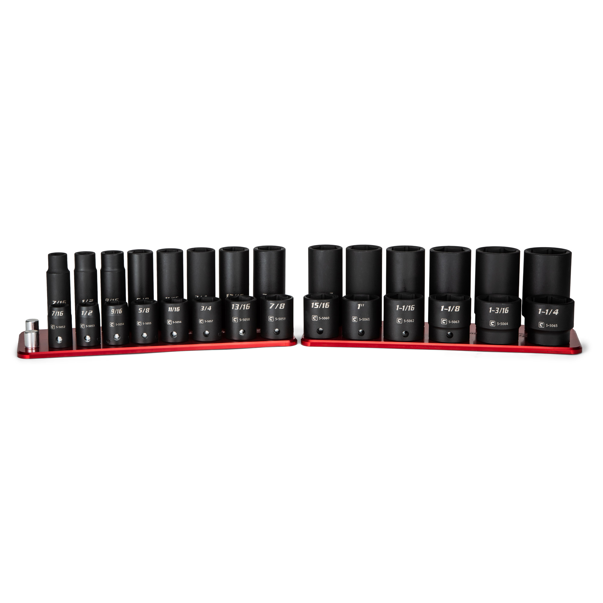 1/2" Master Impact Socket Set, 7/16 in. to 1-1/4 in., SAE - Capri Tools