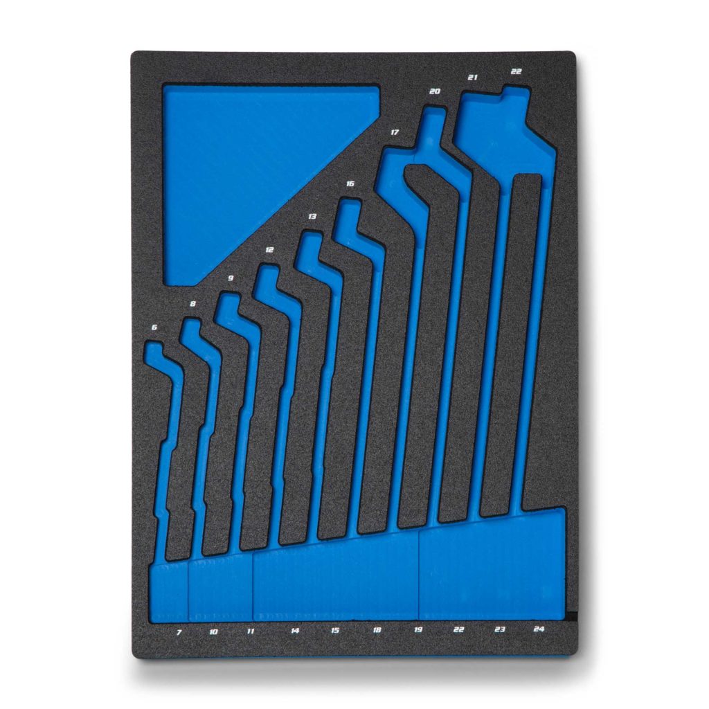 Mechanic's Tray for 75-Degree Offset Double Box End Wrenches, Metric ...